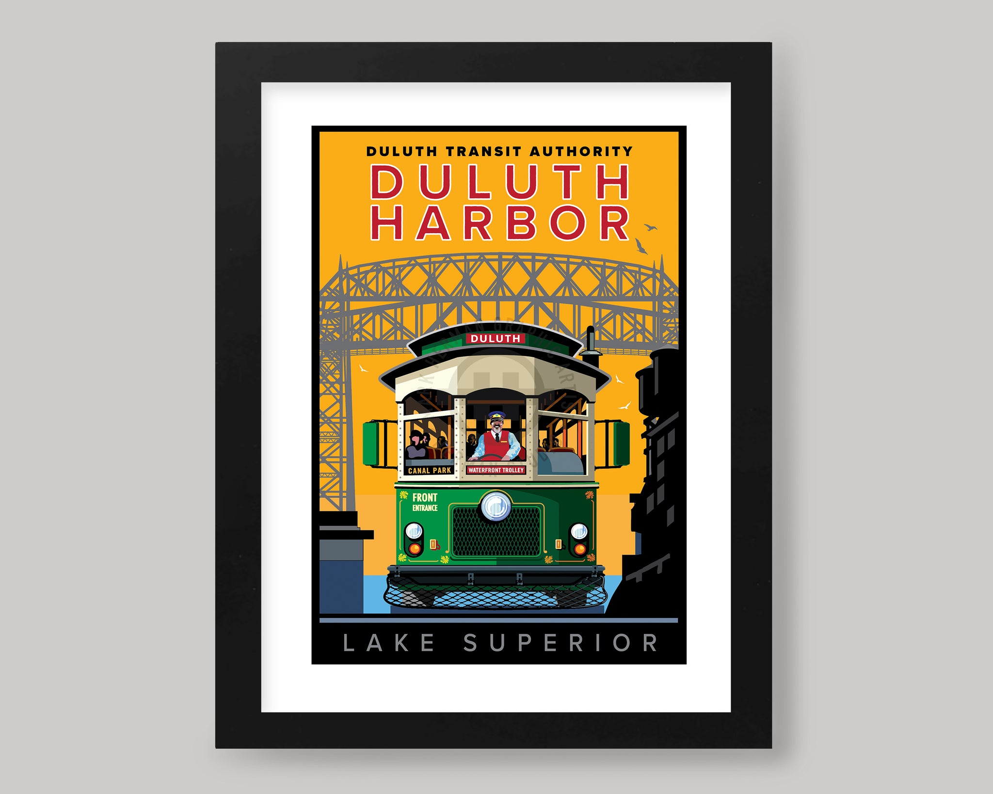 DULUTH HARBOR TROLLEY || MINNESOTA LANDMARK ART PRINT – Mark Herman Studio